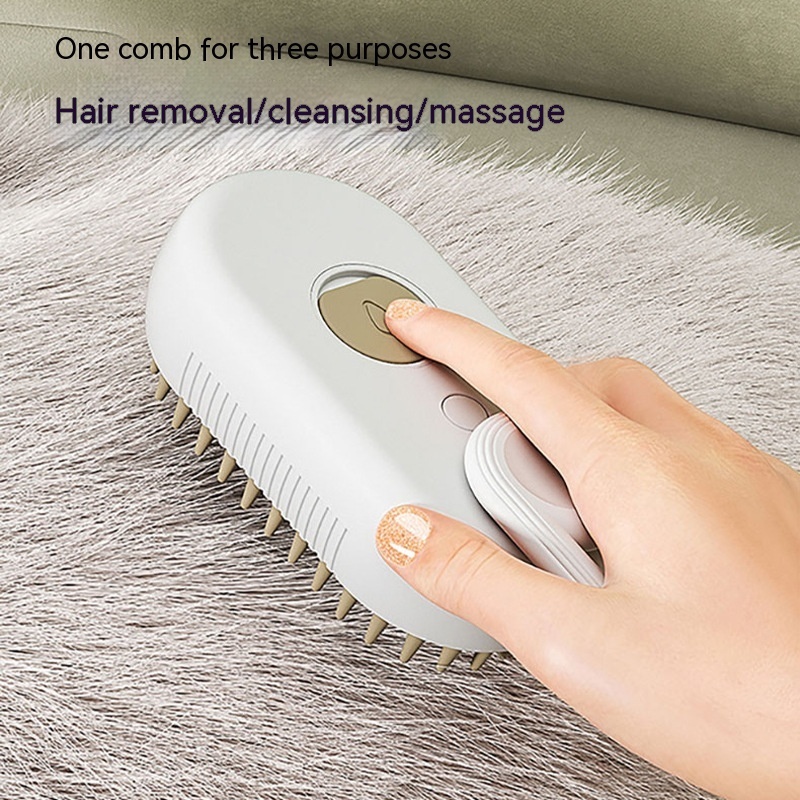 Cat Steam Brush Steamy Dog Brush 3 In 1 Electric Spray Cat Hair Brushes ...